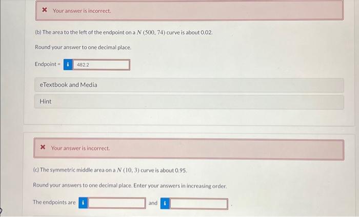 Solved Find endpoint(s) on the given normal density curve | Chegg.com