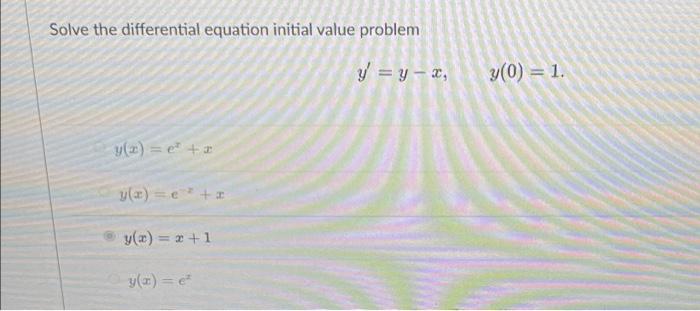 Solved Solve the differential equation initial value problem | Chegg.com
