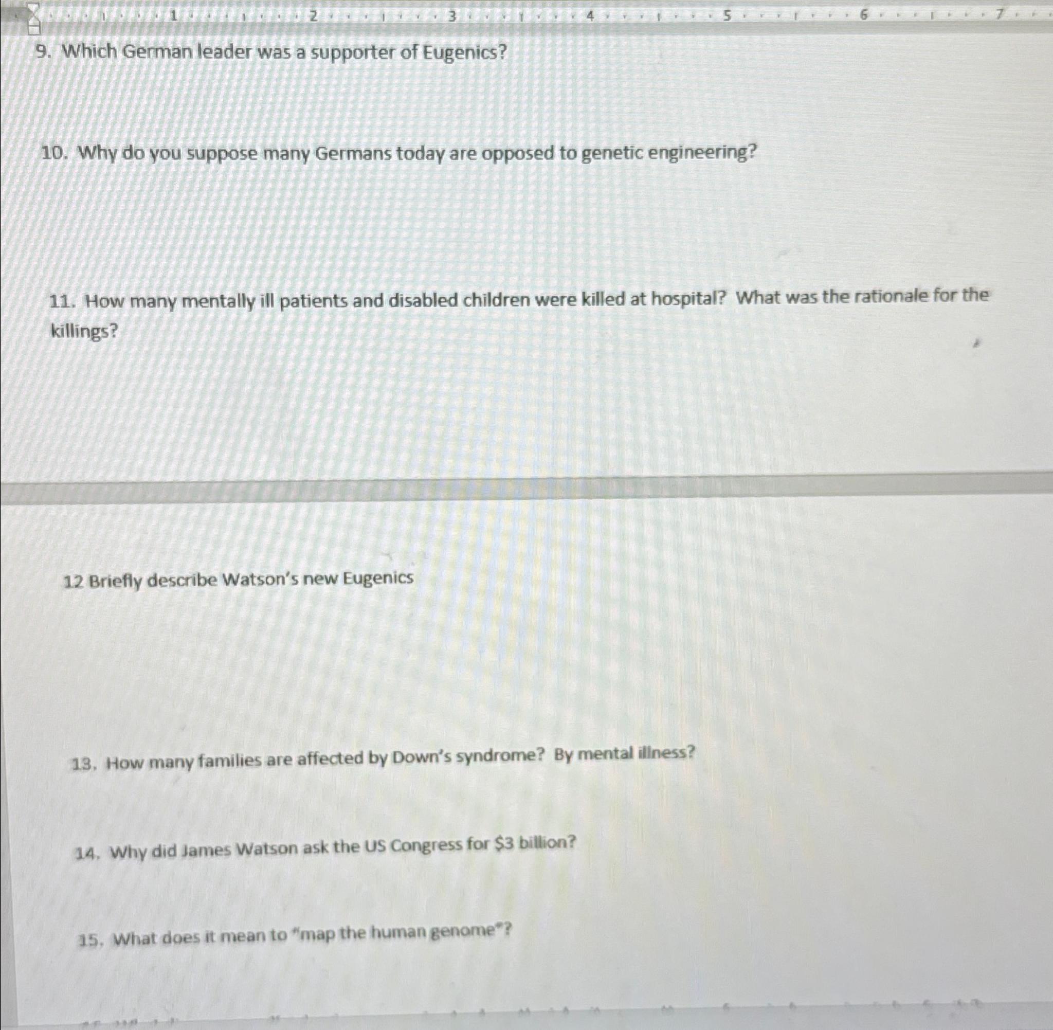 Solved Which German leader was a supporter of Eugenics?Why | Chegg.com