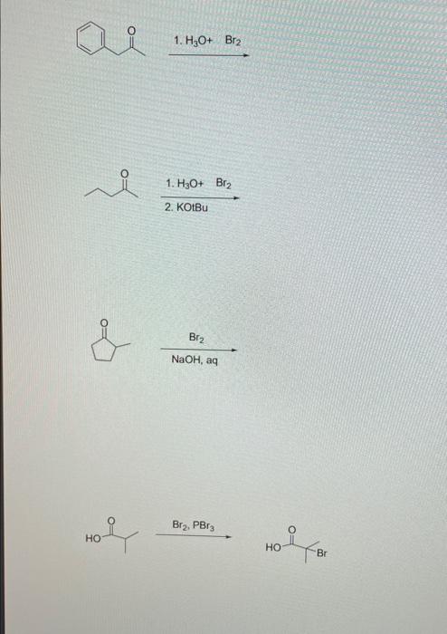 Solved Draw products of the following reactions, draw all | Chegg.com