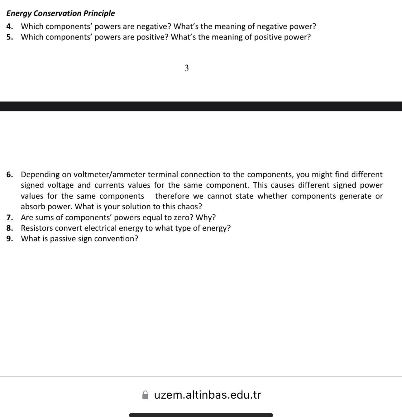 Solved Energy Conservation Principle4. ﻿Which components' | Chegg.com
