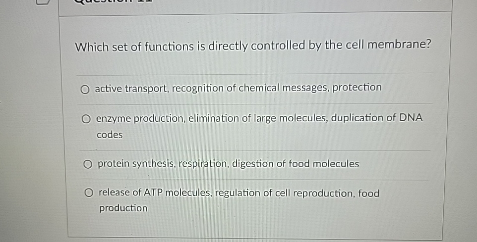 Solved Which set of functions is directly controlled by the | Chegg.com