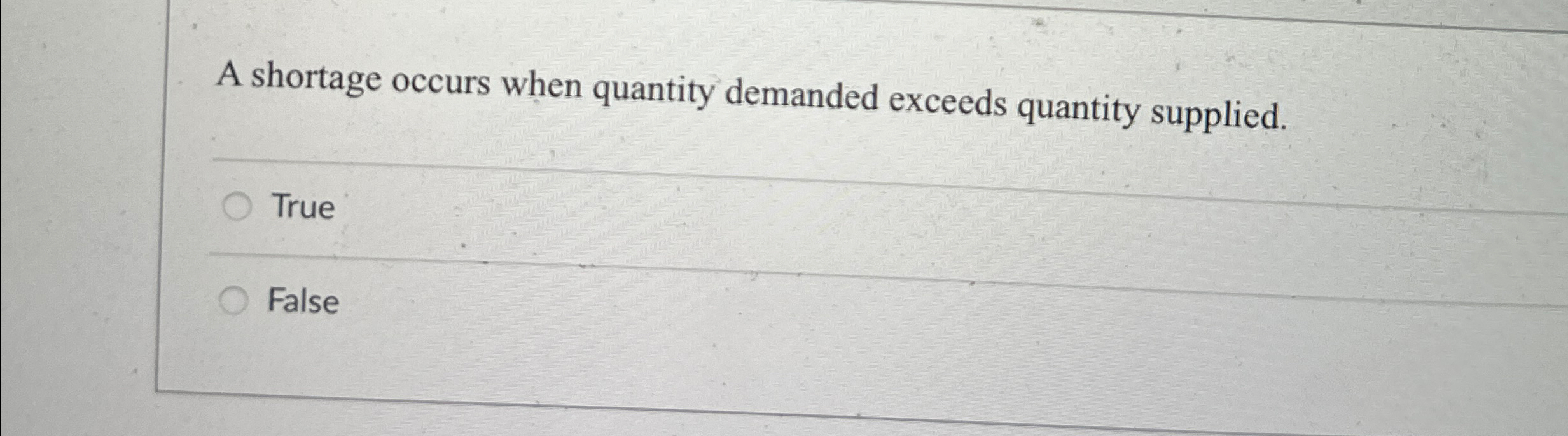 Solved A shortage occurs when quantity demanded exceeds | Chegg.com