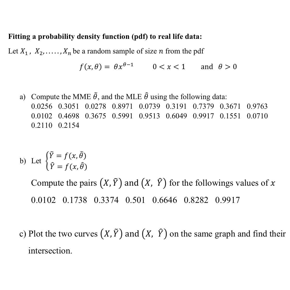 Solved Fitting a probability density function (pdf) ﻿to real | Chegg.com