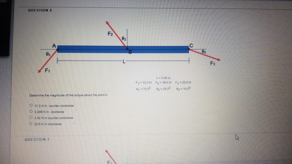 Solved QUESTION 1 Determine the torque on the door for r = | Chegg.com