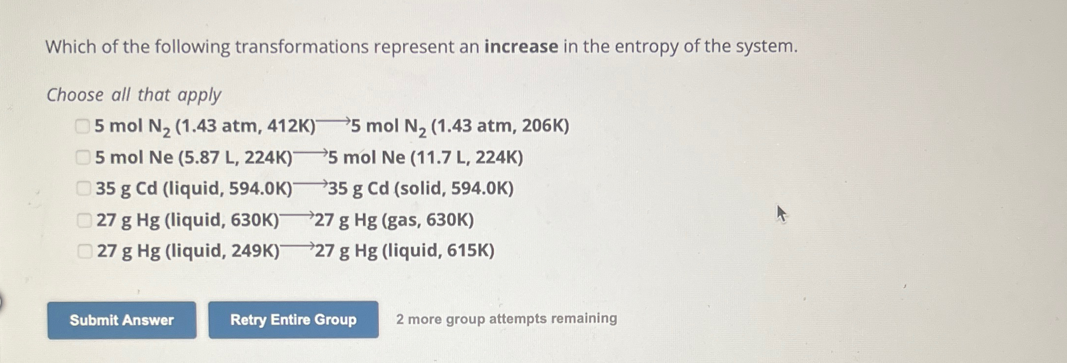 Solved Which of the following transformations represent an | Chegg.com