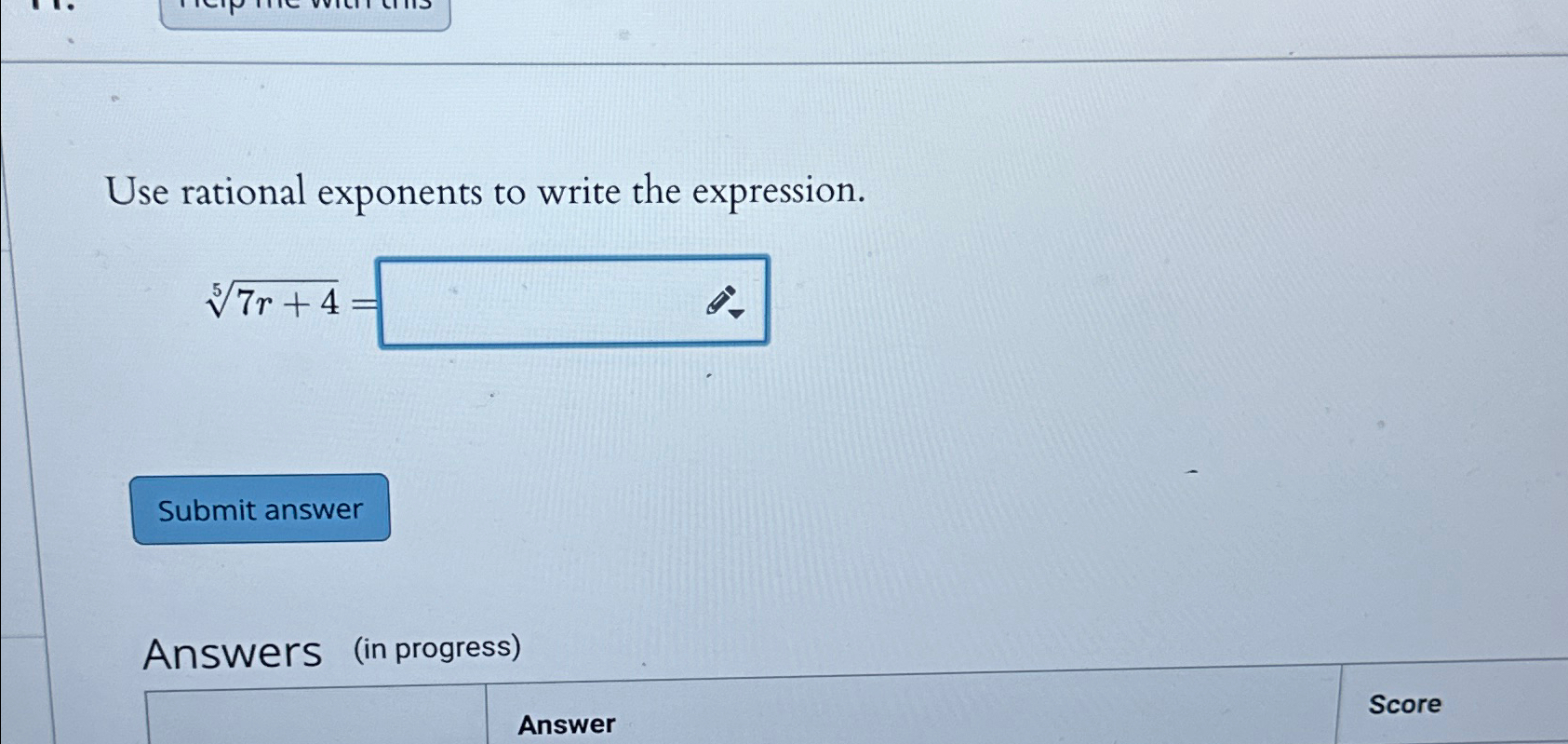 Solved Use rational exponents to write the | Chegg.com