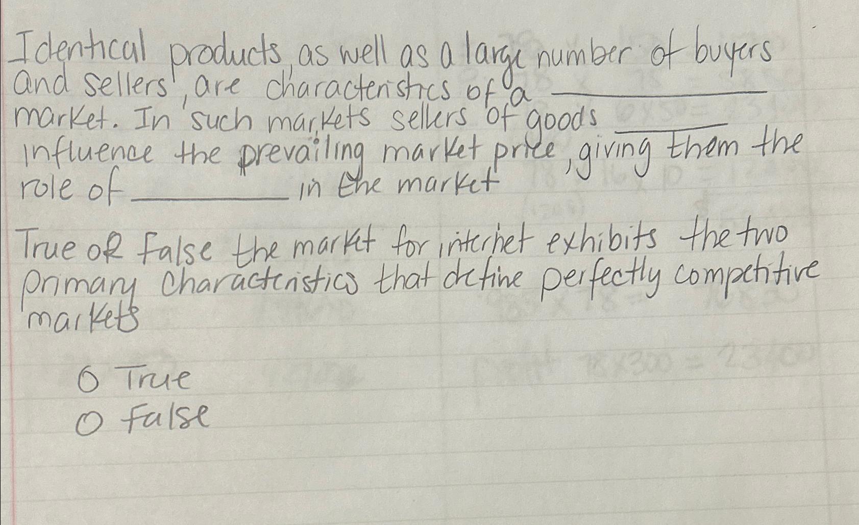 Solved Identical products as well as a large number of | Chegg.com