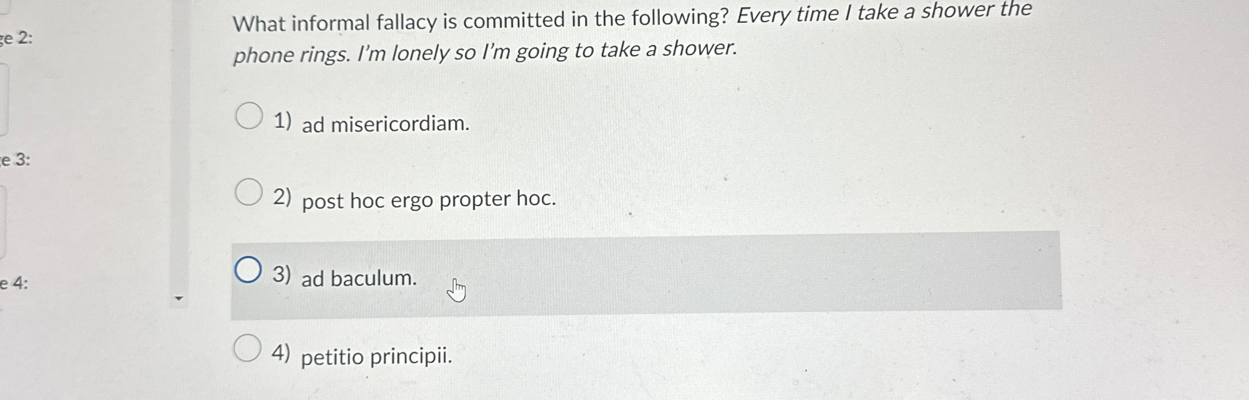 Solved What informal fallacy is committed in the following? | Chegg.com