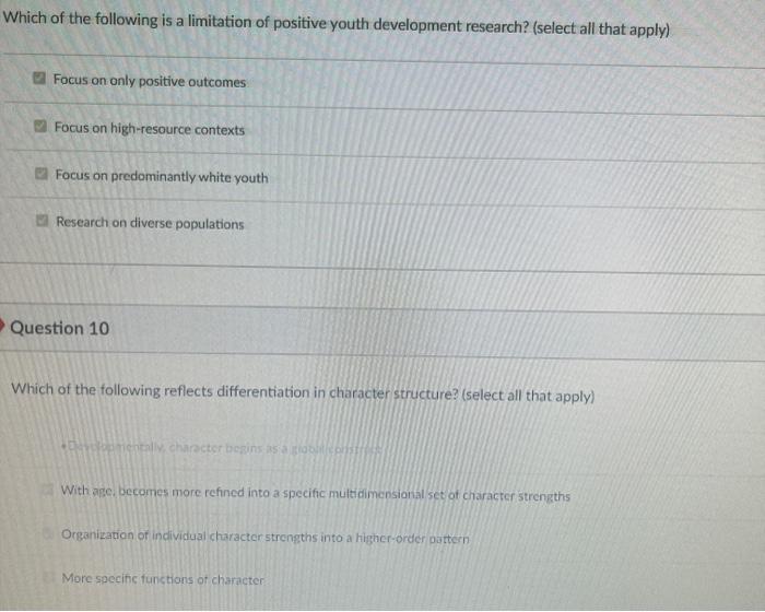 Solved Which of the following is a limitation of positive | Chegg.com