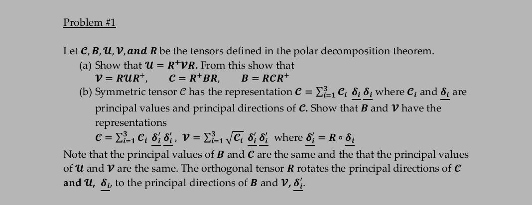 Solved Let C,B,U,V, and R be the tensors defined in the | Chegg.com