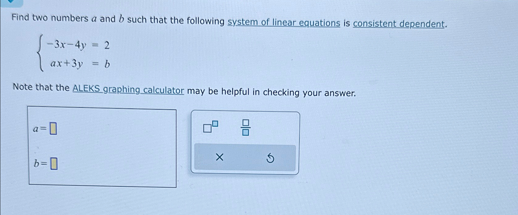 Solved Find two numbers a and b ﻿such that the following | Chegg.com