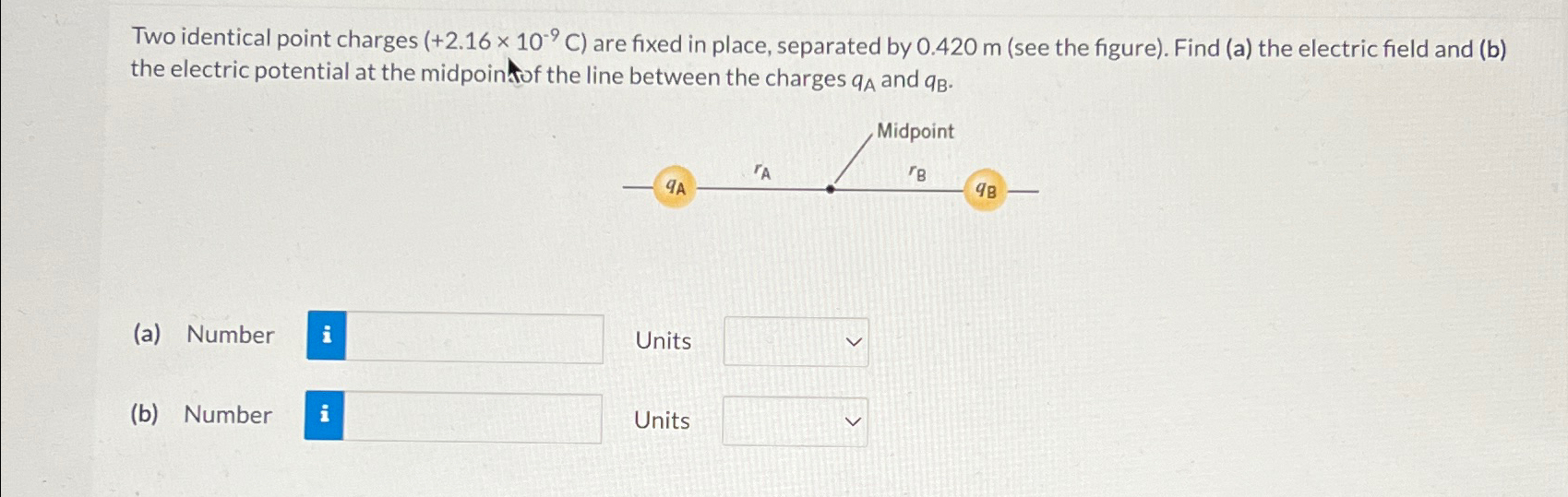 Solved Two identical point charges ) ﻿are fixed in place, | Chegg.com