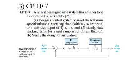 Solved CP10.7 A lateral beam guidance system has an inner | Chegg.com