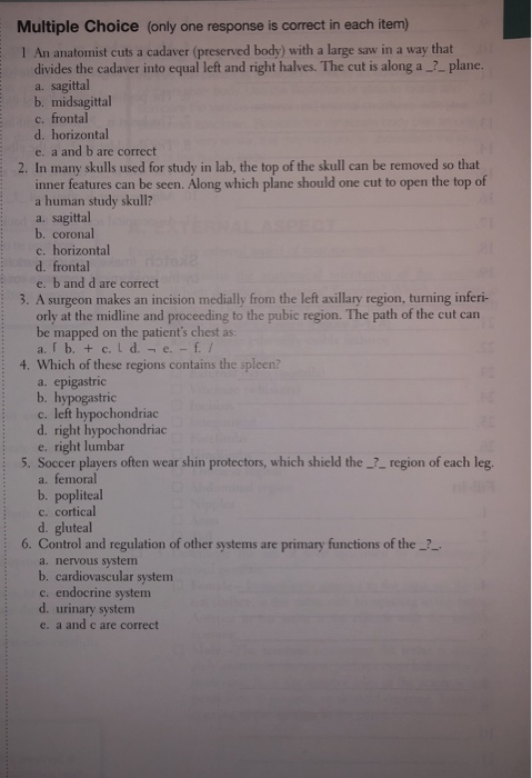 Solved Multiple Choice (only one response is correct in each | Chegg.com