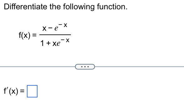 Solved Differentiate the following | Chegg.com