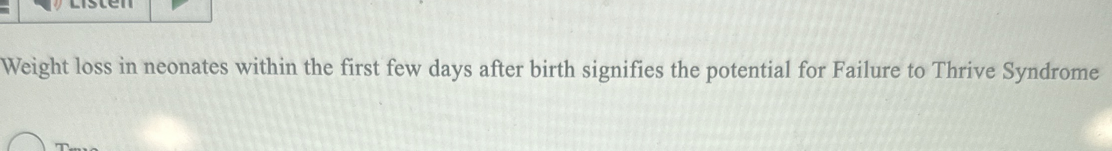 Solved Weight loss in neonates within the first few days | Chegg.com