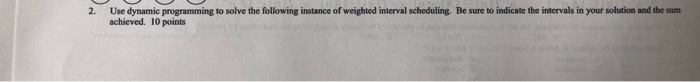 use dynamic programming to solve the following | Chegg.com