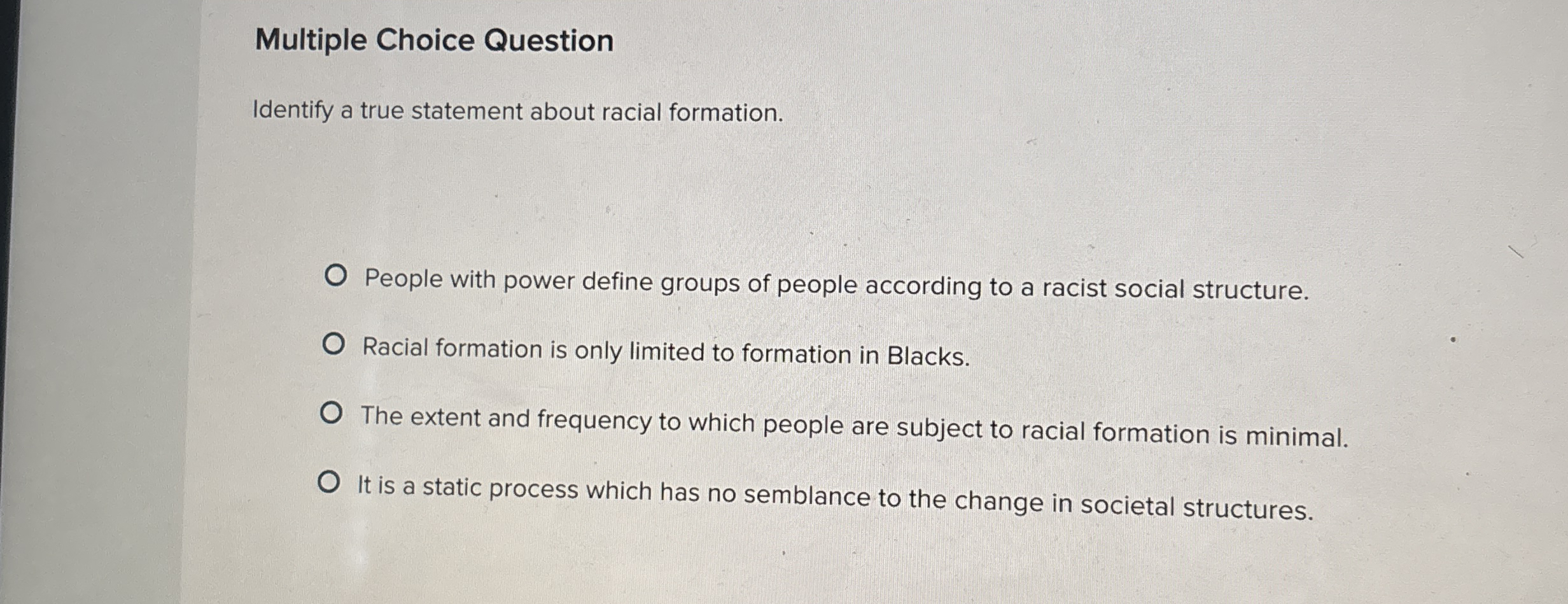 Solved Multiple Choice QuestionIdentify a true statement | Chegg.com