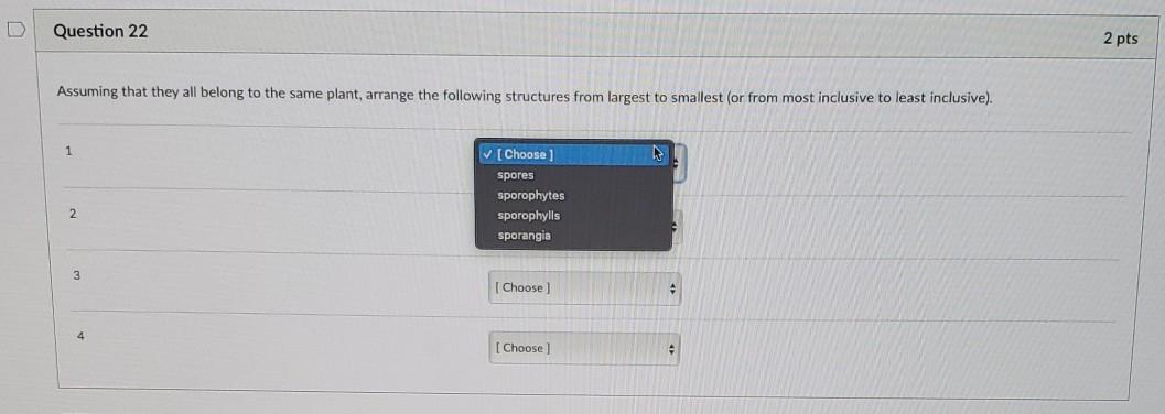Solved D Question 22 2 pts Assuming that they all belong to | Chegg.com