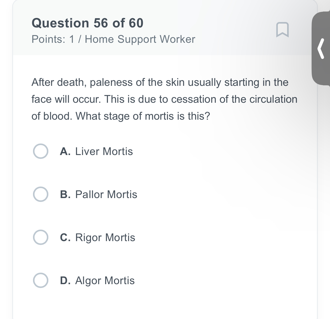 Solved Question 56 ﻿of 60Points: 1 / ﻿Home Support | Chegg.com