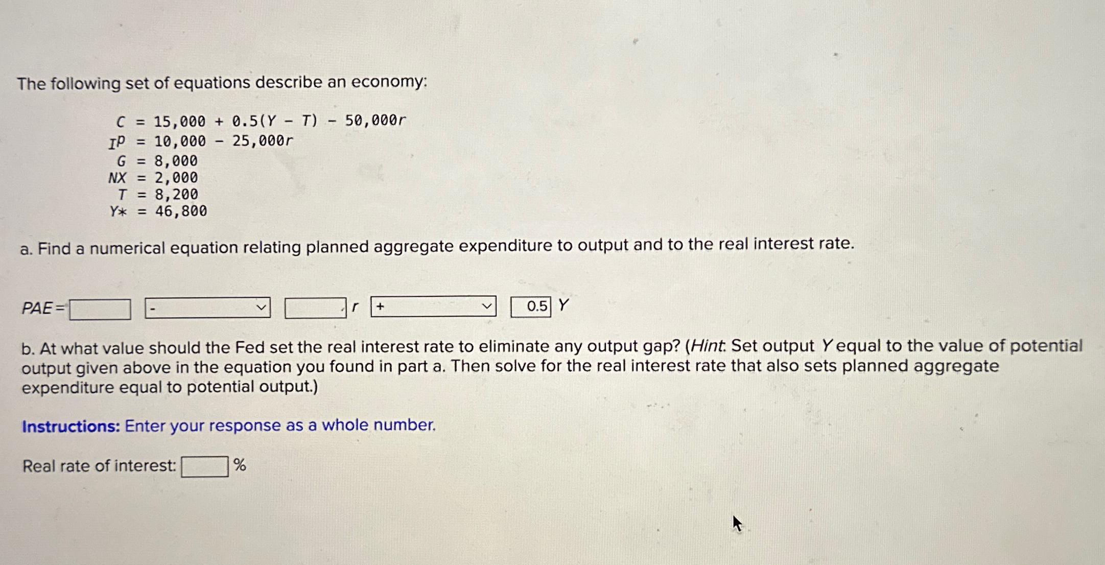 Solved The following set of equations describe an | Chegg.com