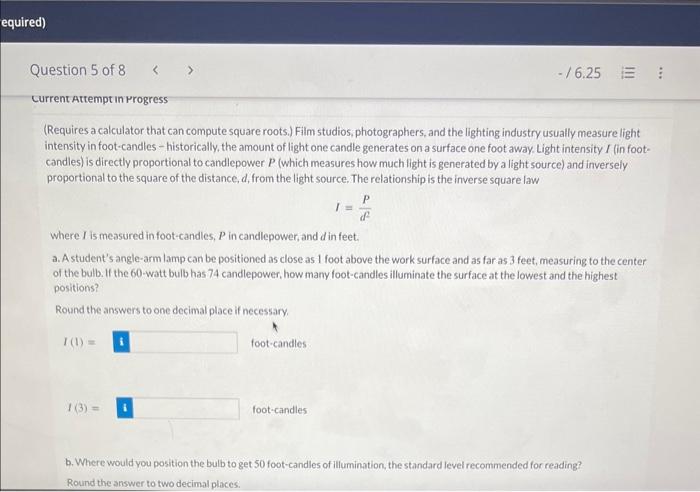 Solved (Requires a calculator that can compute square | Chegg.com