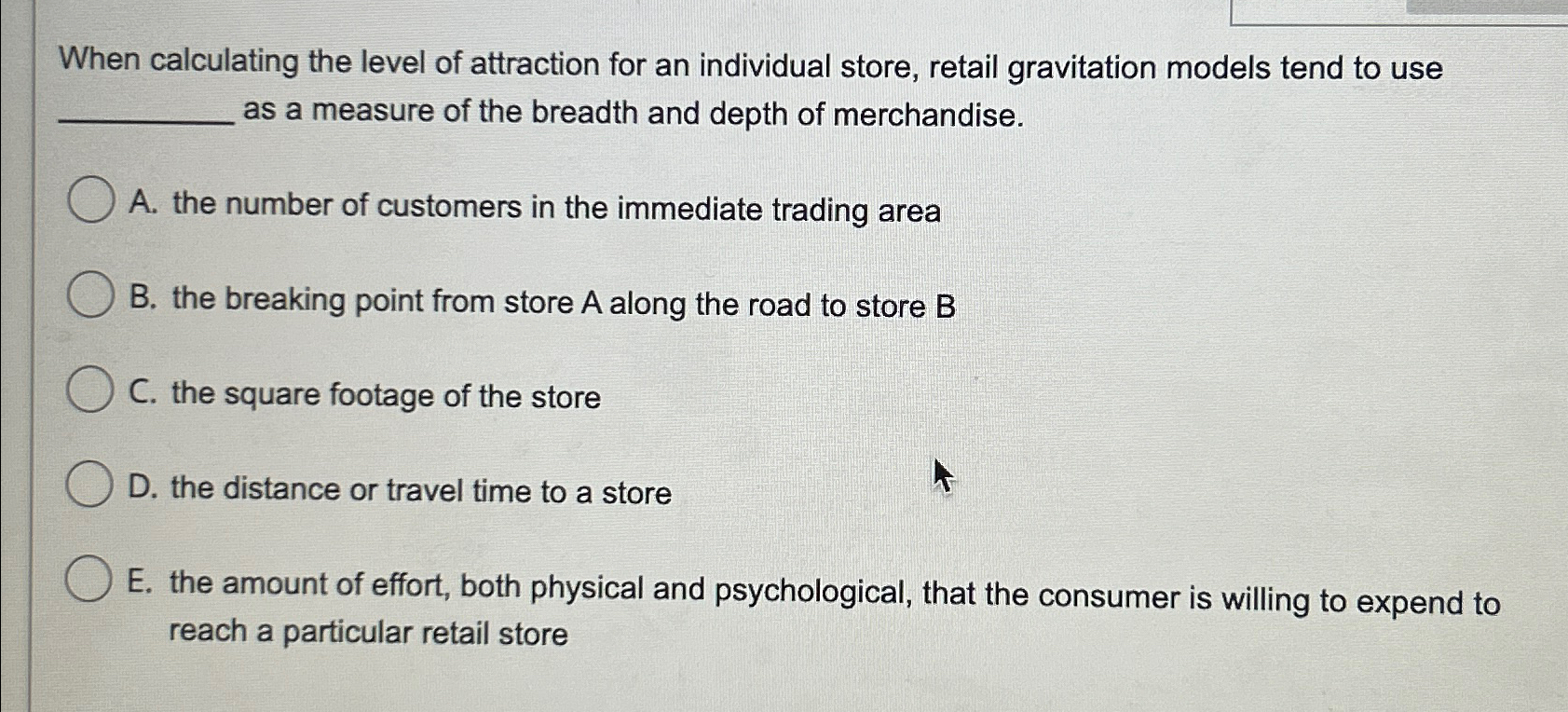 Solved When calculating the level of attraction for an | Chegg.com