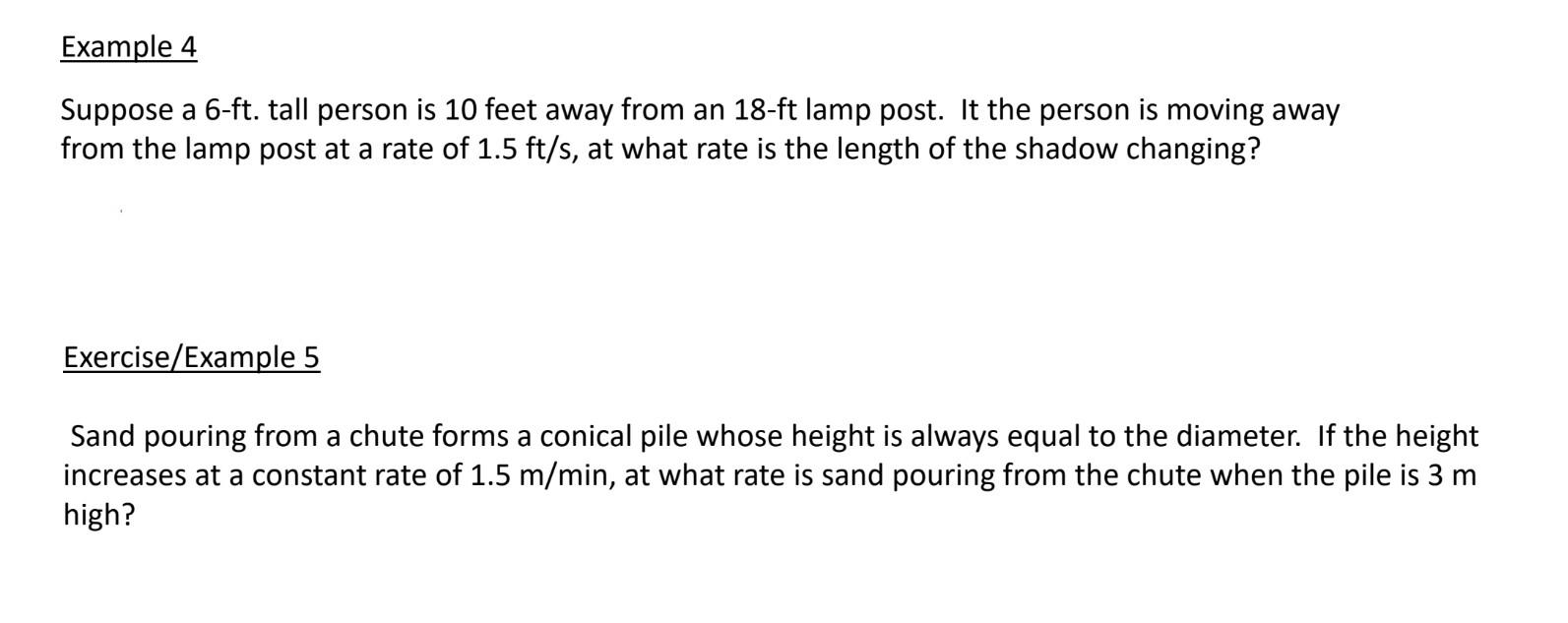 Solved Example 4 Suppose a 6 -ft. tall person is 10 feet | Chegg.com