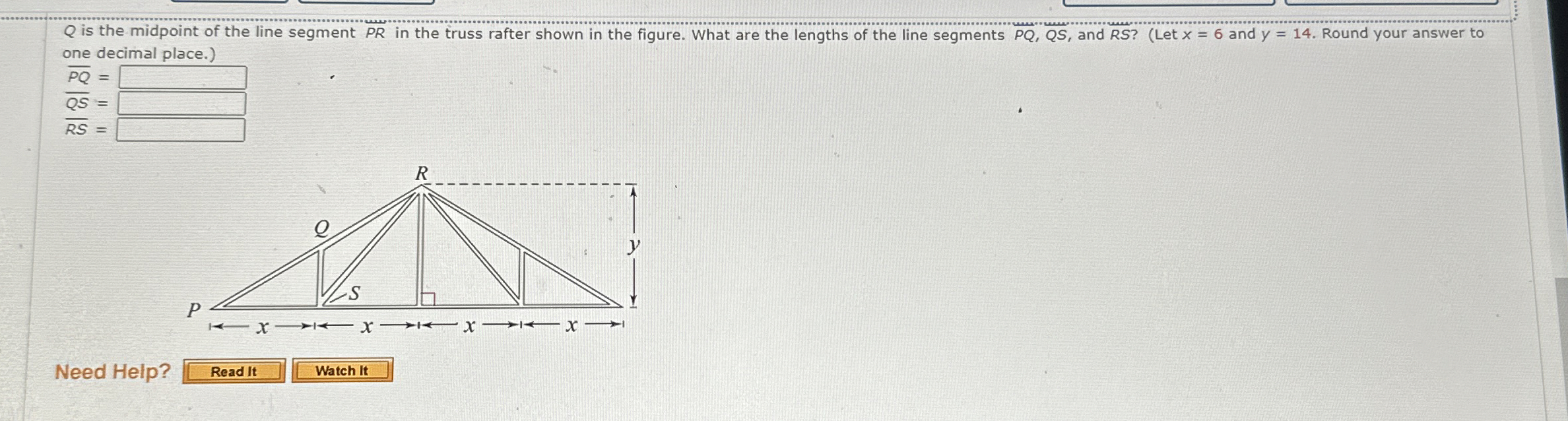 Solved Q ﻿is the midpoint of the line segment PR ﻿in the | Chegg.com