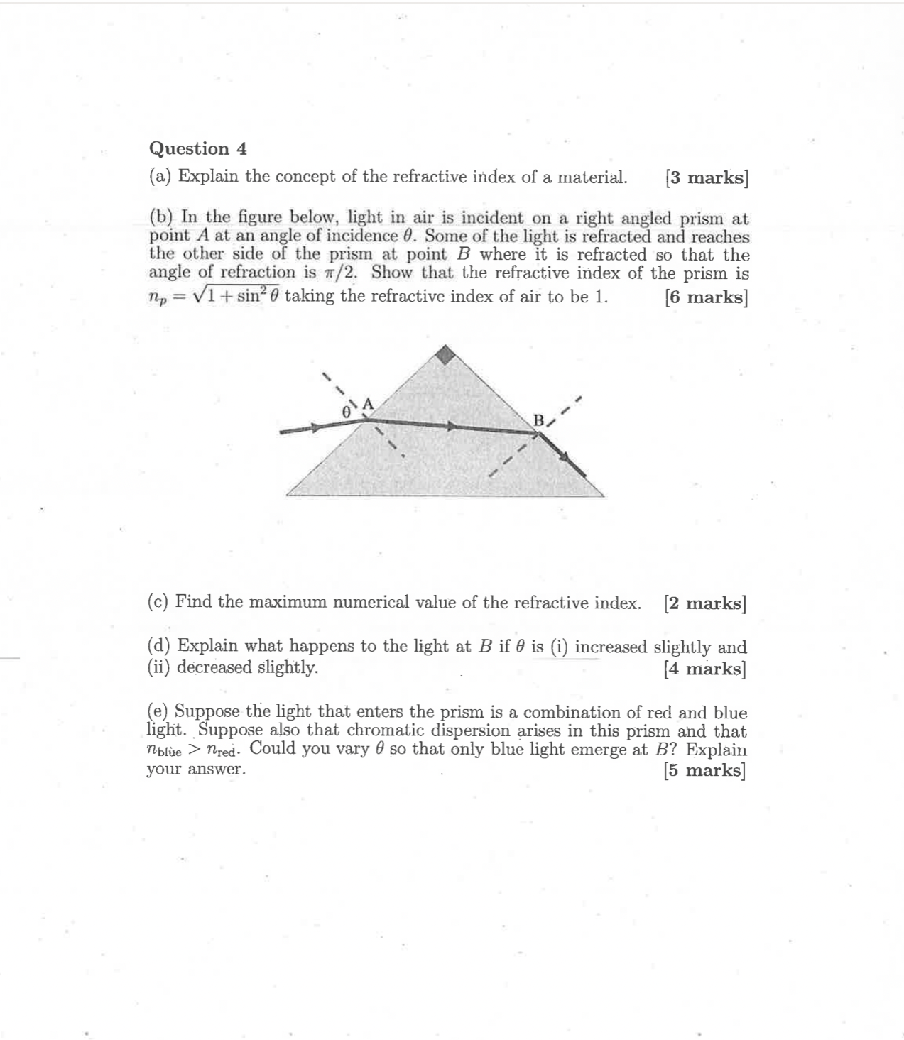 Solved Question 4(a) ﻿Explain the concept of the refractive | Chegg.com