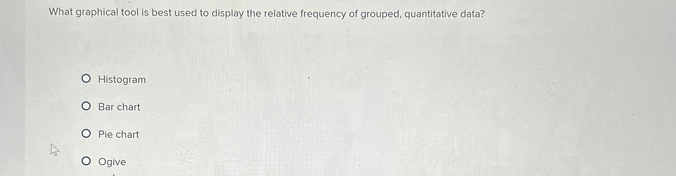 Solved What graphical tool is best used to display the | Chegg.com