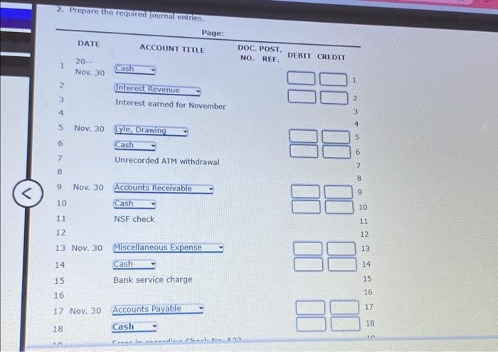 Solved The book balance in the checking account of Lyle's | Chegg.com