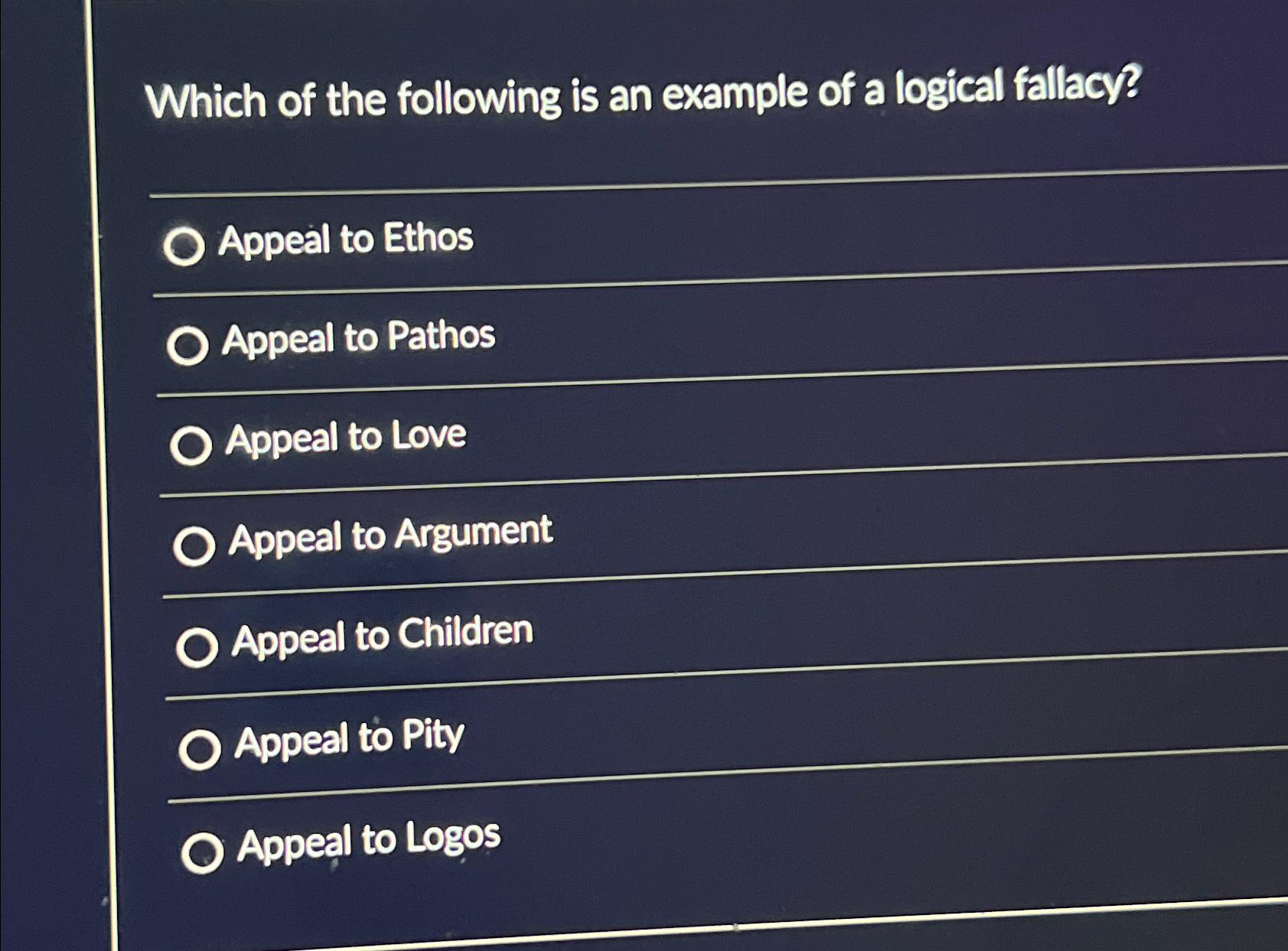Solved Which of the following is an example of a logical | Chegg.com