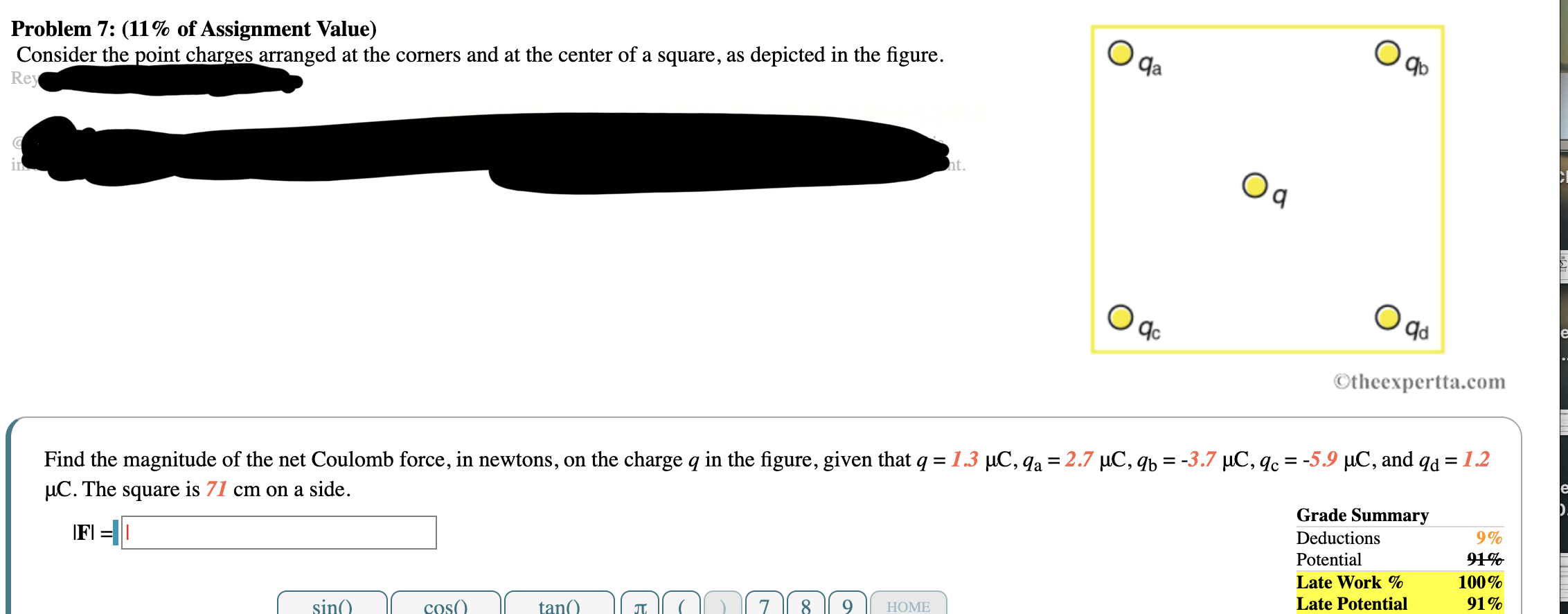 Solved Problem 7: (11% ﻿of Assignment Value)Consider the | Chegg.com