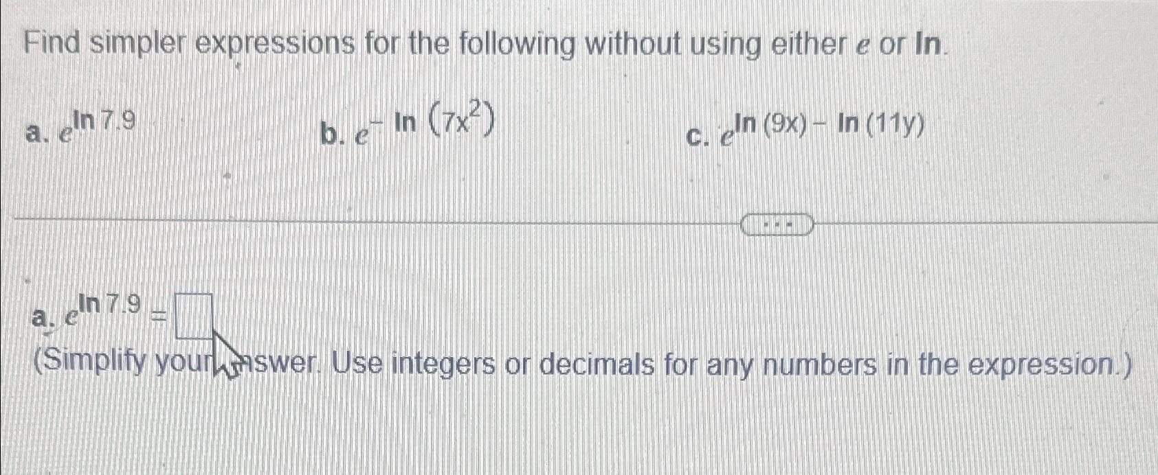 Solved Find simpler expressions for the following without | Chegg.com