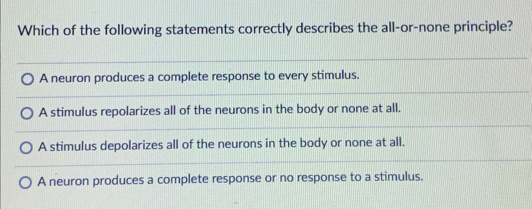Solved Which of the following statements correctly describes | Chegg.com