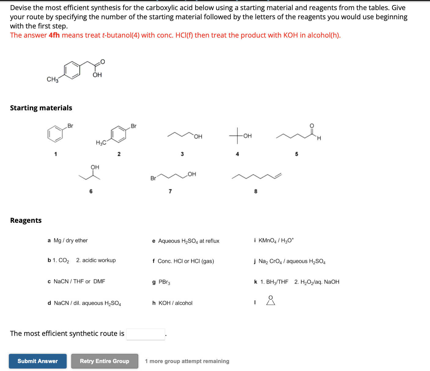 Solved Devise the most efficient synthesis for the | Chegg.com