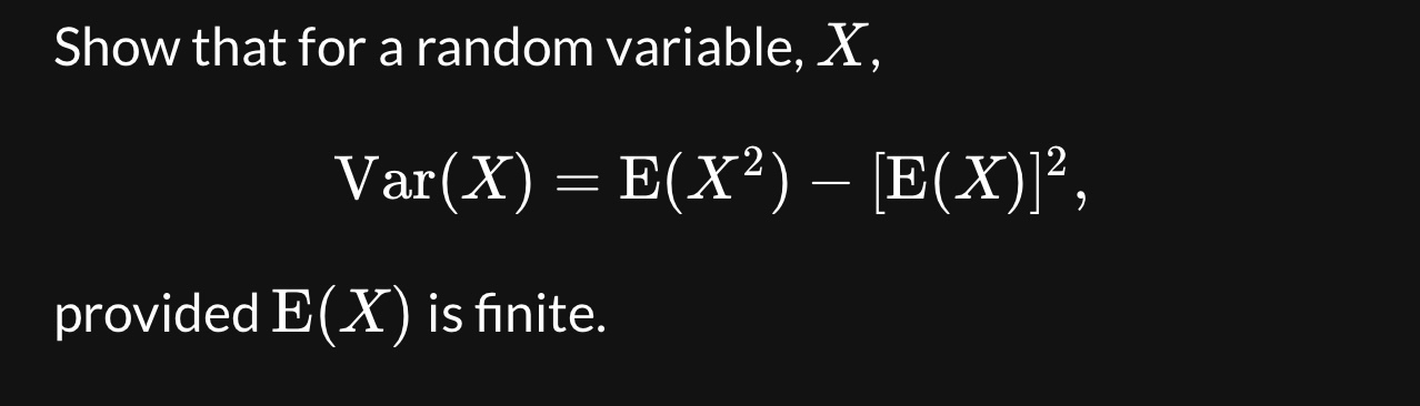 Solved Show that for a random variable, | Chegg.com