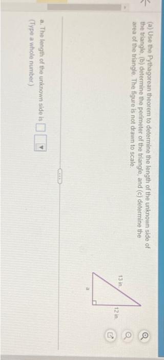 Solved (a) Use the Pythagorean theorem to determine the | Chegg.com