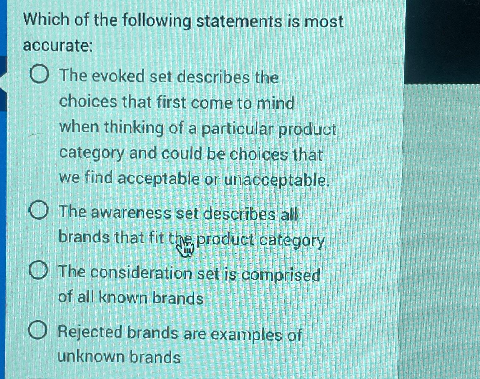 Solved Which of the following statements is most | Chegg.com