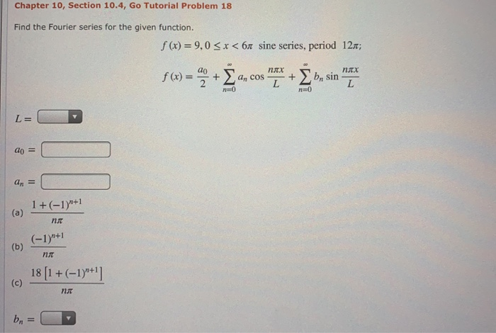 Solved Chapter 10, Section 10.4, Go Tutorial Problem 18 Find | Chegg.com