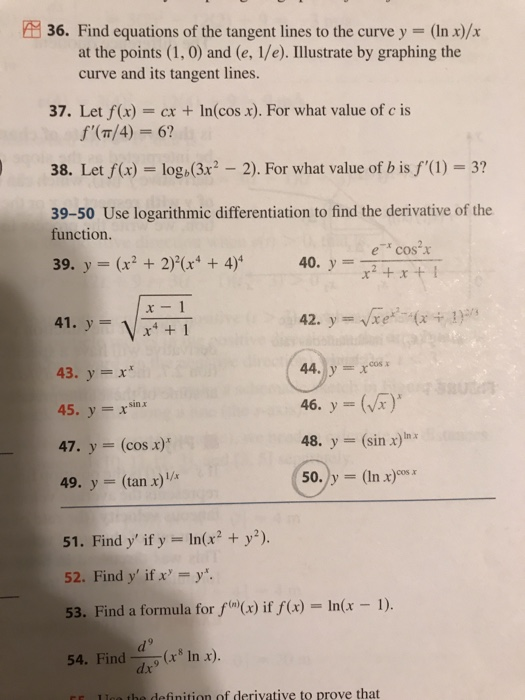 Solved A 36. Find equations of the tangent lines to the | Chegg.com
