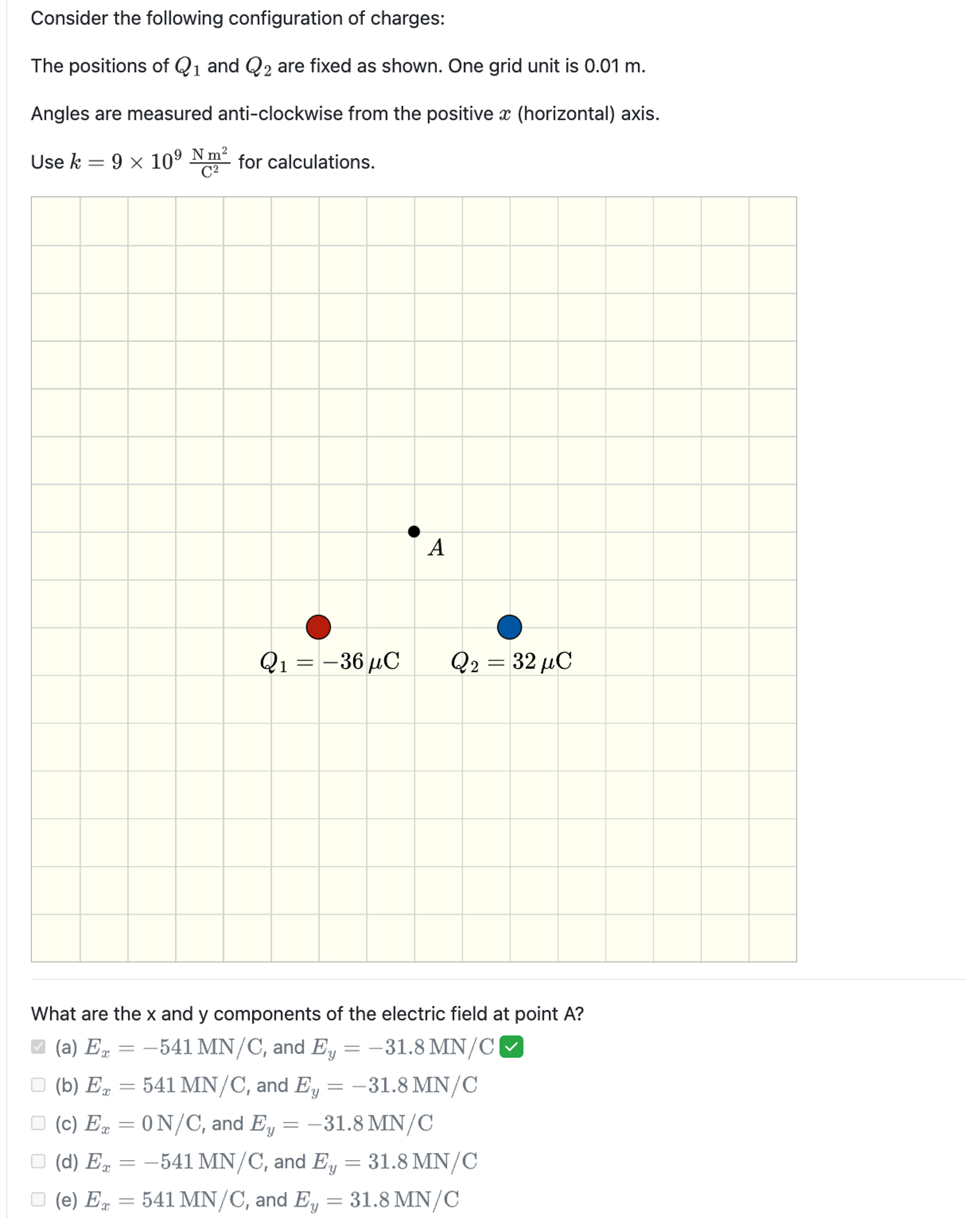 Solved Consider the following configuration of charges:The | Chegg.com