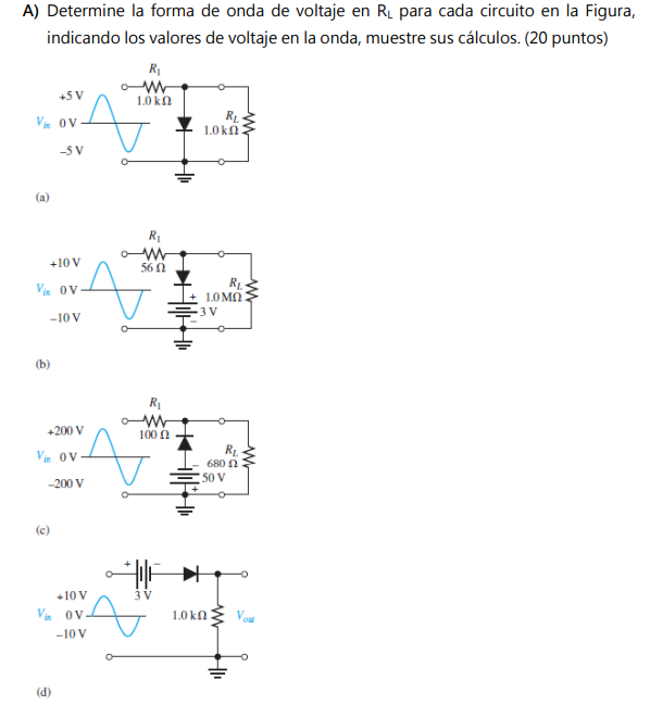 Solved Determine the voltage waveform at RL for each circuit | Chegg.com