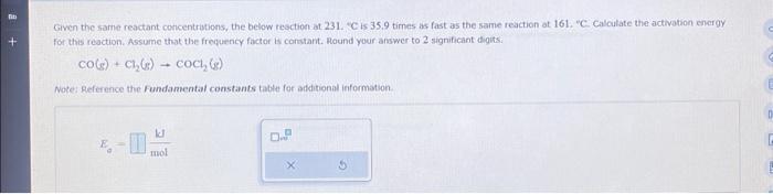 Solved Given the same reactant concentribtons, the below | Chegg.com