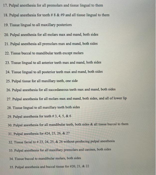 Solved Dental Hygiene: For the following, state the fewest | Chegg.com