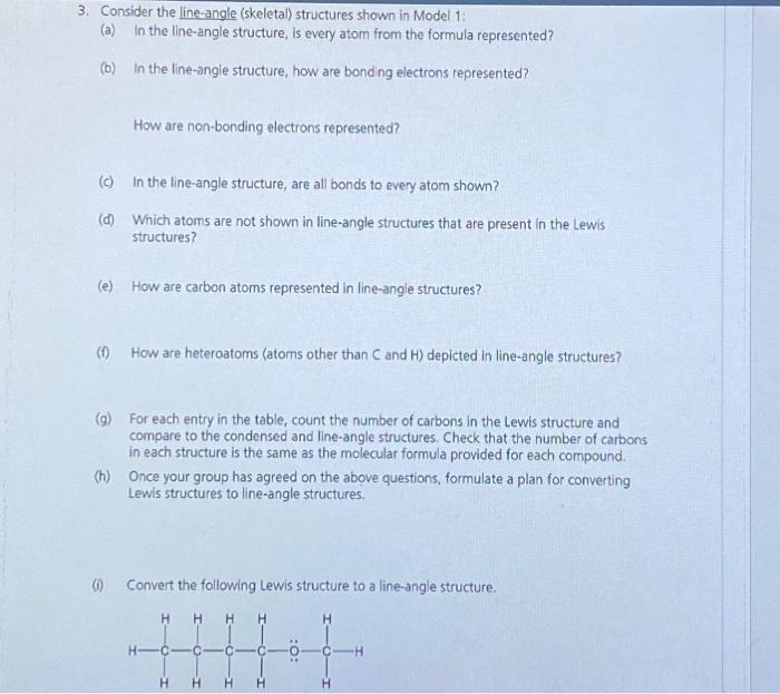 Solved 3. Consider the line-angle (skeletal) structures | Chegg.com