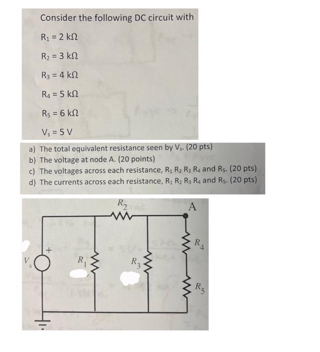 Solved Consider the following DC circuit with | Chegg.com