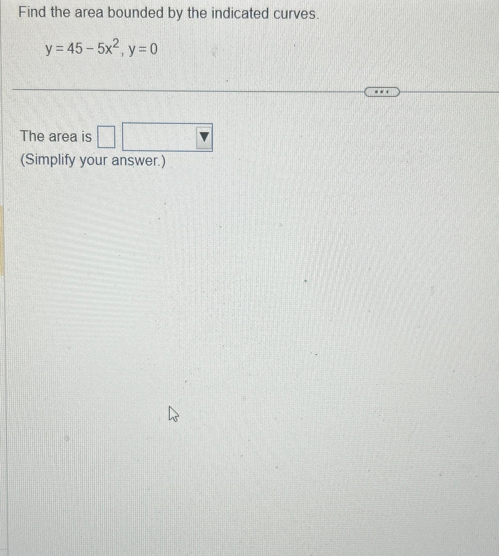 Solved Find the area bounded by the indicated | Chegg.com